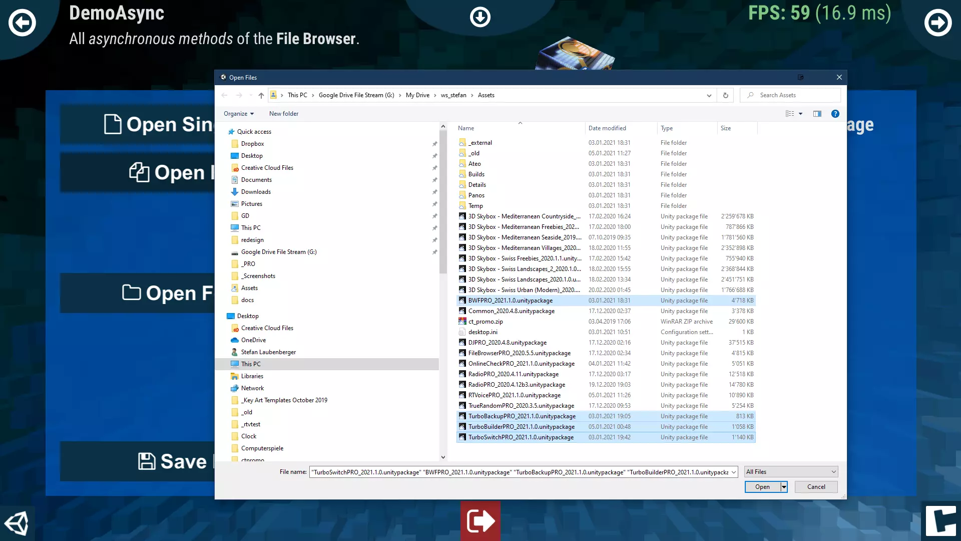 پکیج File Browser PRO | یونیتی‌پکیج